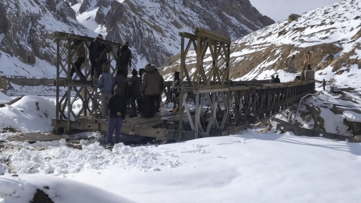 BRO Upgrades Crucial 110 Feet Long Bridge On Leh-Sarchu Road In 8 Days