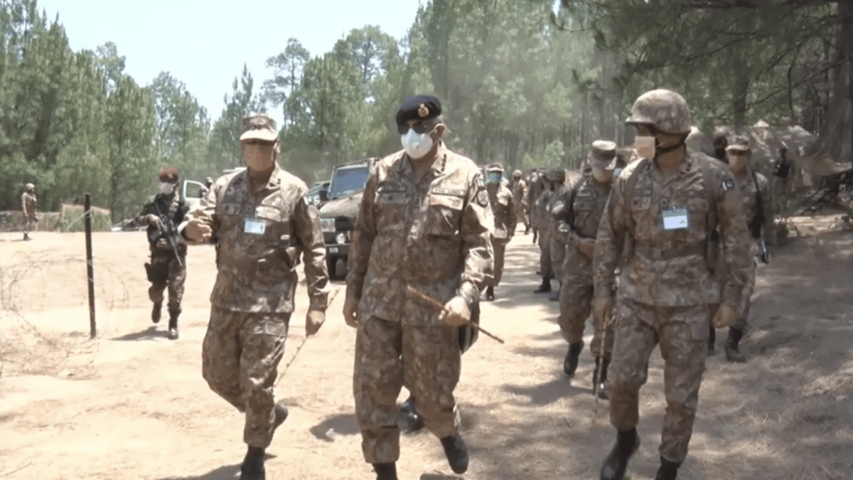 Pak Army Chief Witnesses Military Exercise In PoK