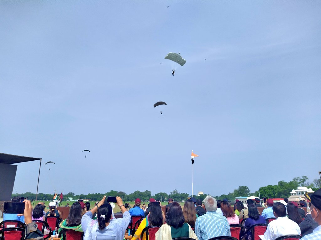 Paratroopers Of Army And Air Force Conducting Combat Free-Fall