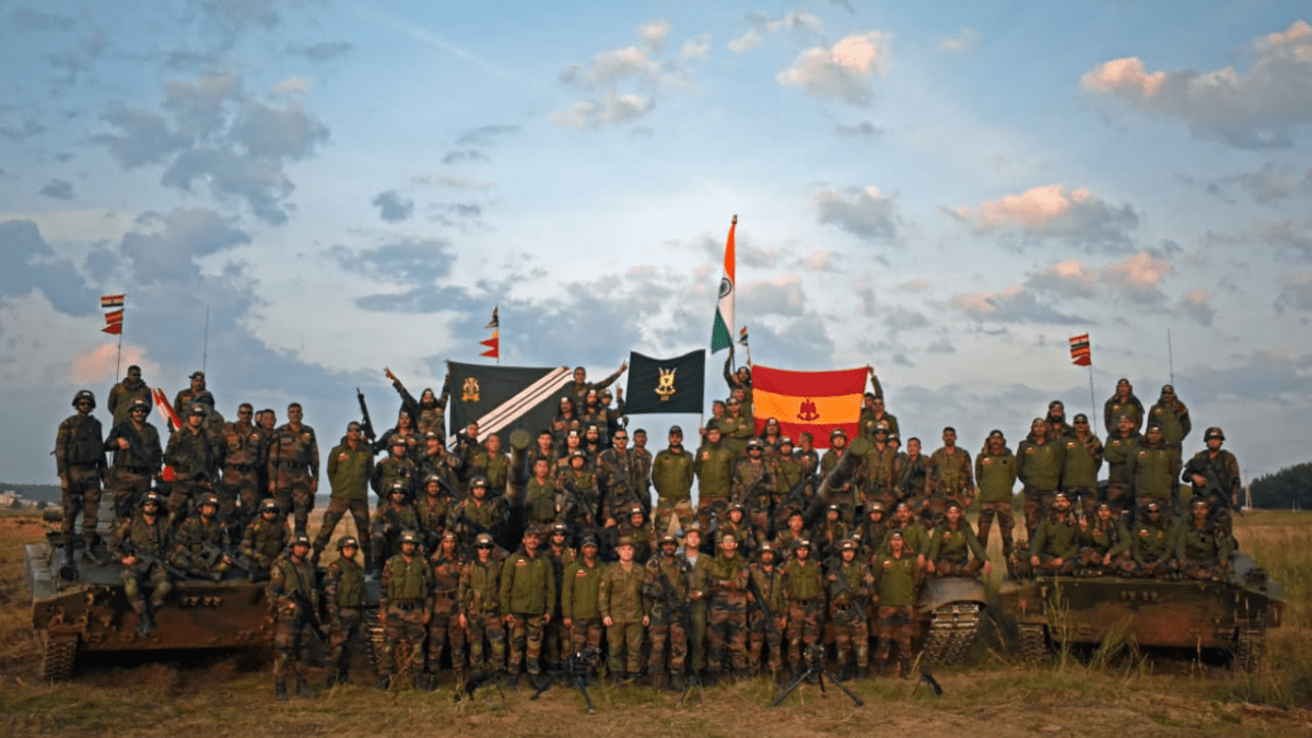 Indian Army Conducts Combat Free-Fall During 'ZAPAD 2021'